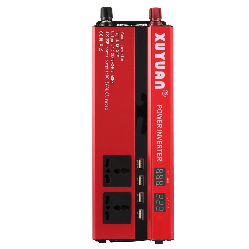 6000W Solar Power Inverter DC 24V to AC 220V LED D... – Grandado