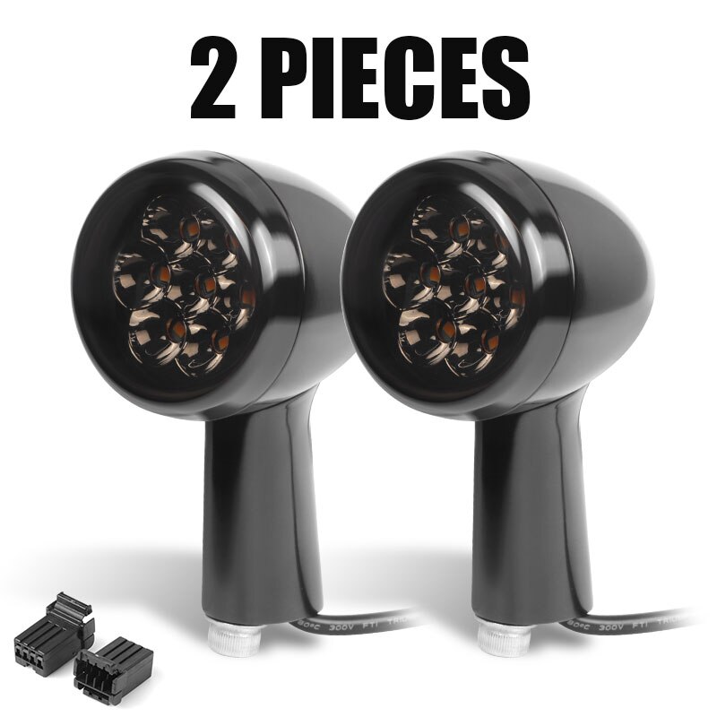 Motorcycle Rear LED Turn Signals Amber Blinker Alu... – Grandado