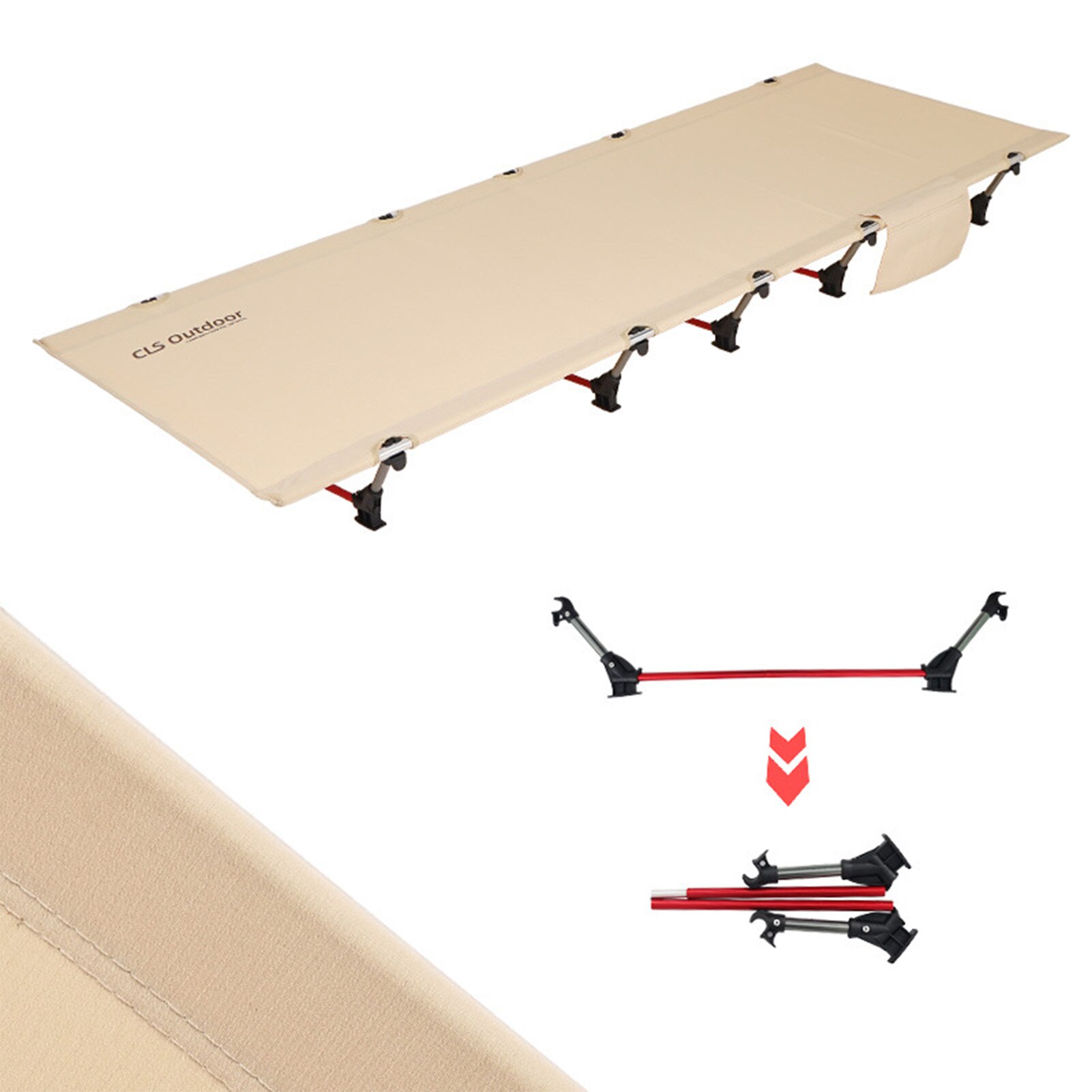 Oxford Cloth Foldable Cot Camping Bed Aluminum All... – Grandado