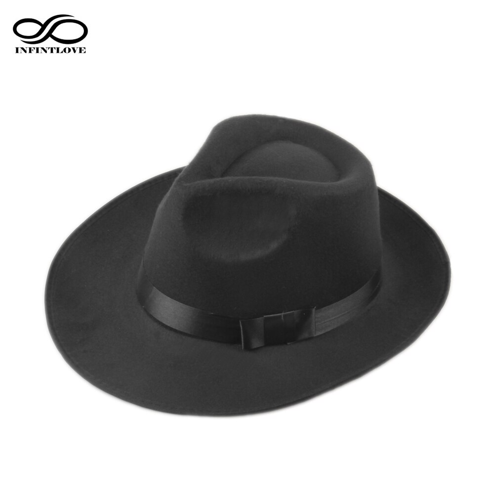 LUCKYLIANJI Vintage Men Women Hard Wool Felt Hat W... – Vicedeal