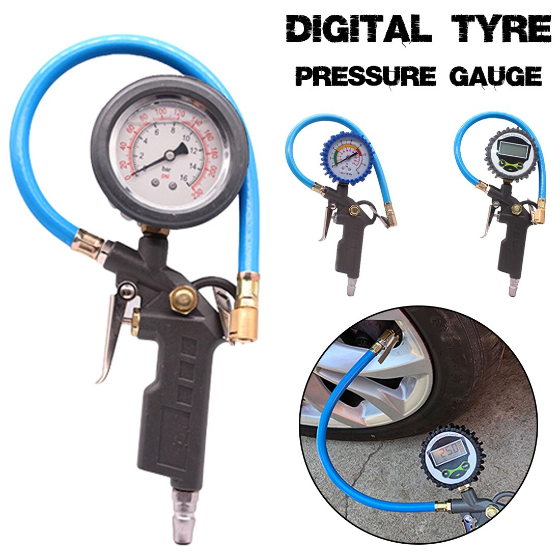Digital Car Tire Air Pressure Inflator Gauge LCD D... – Vicedeal