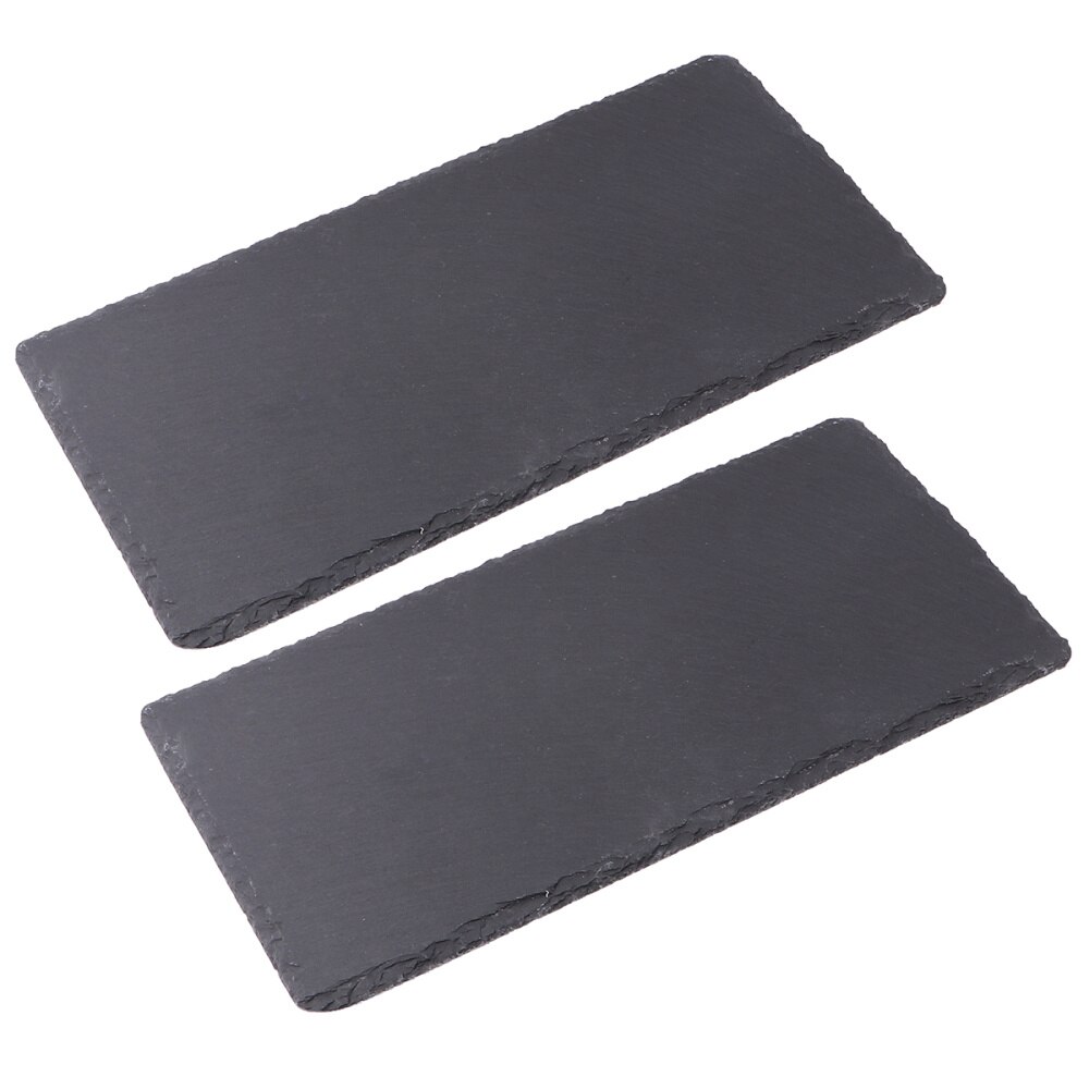 2 Pcs Natural Slate Plate Barbecue Tray Restaurant... – Vicedeal