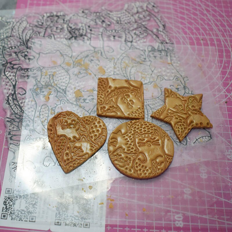 Polymer Clay Tools Emboss Texture Stamp Template S... – Grandado