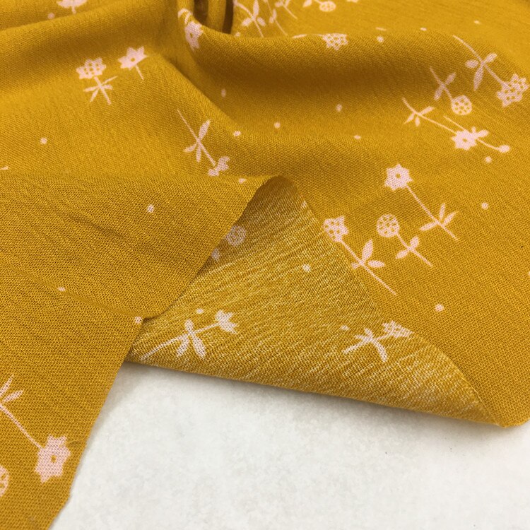 Rayon Printed Fabric Rayon Crepe Small Floral Prin... – Grandado