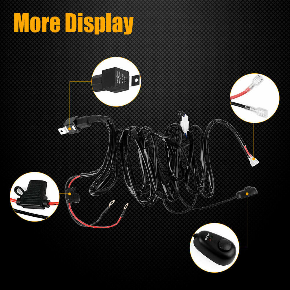 ANMINGPU Universal LED Light Bar Wiring Harness Ki... – Vicedeal