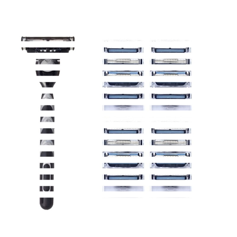 Men's safety razor blade 3-layer shaving care clas... – Vicedeal