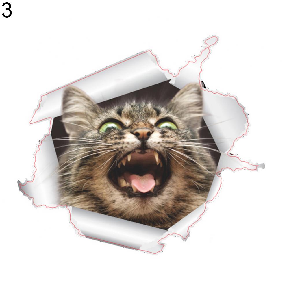 3D Cute Cat Wall Art Sticker Bathroom Toilet Lid C... – Vicedeal