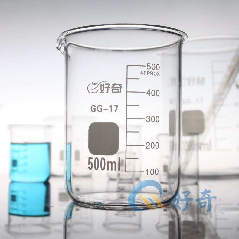 500ml glass beaker GG17 high-borosilicate glass th... – Grandado