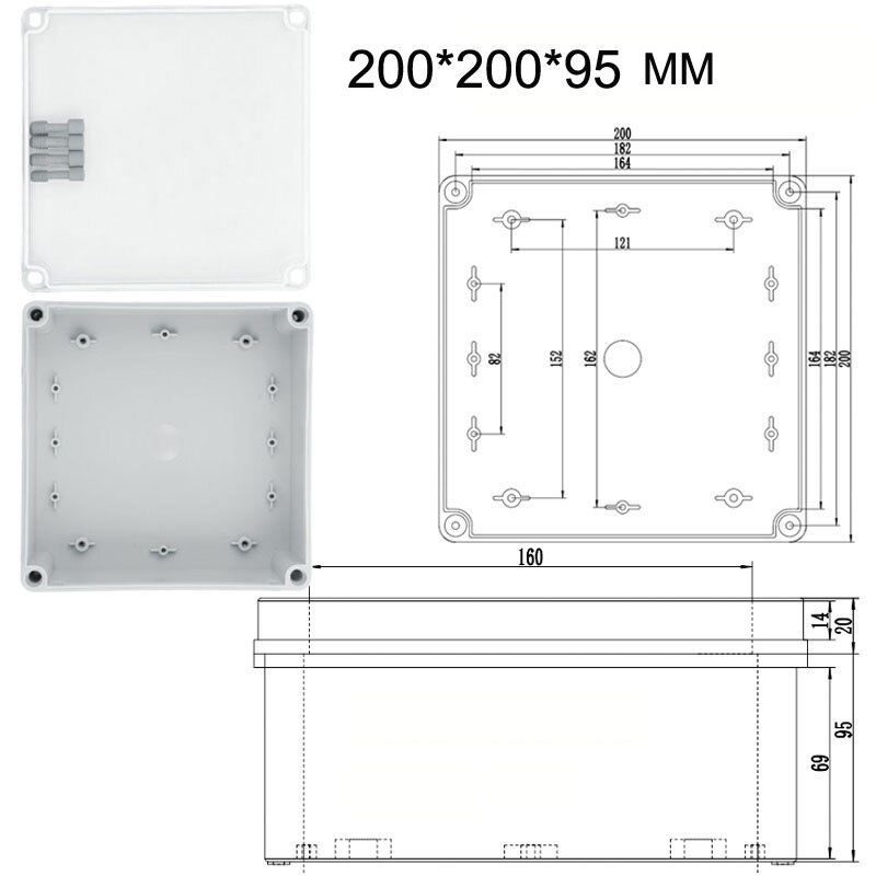 Waterproof Plastic Junction Box Transparent Cover ... – Grandado