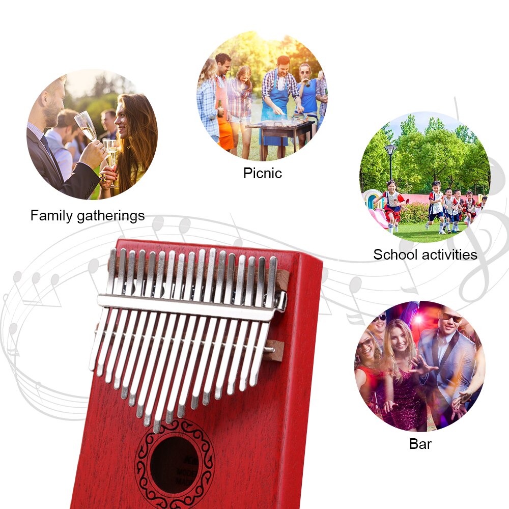 Kalimba 17- tangent tumme piano mahogny musikinstr... – Grandado