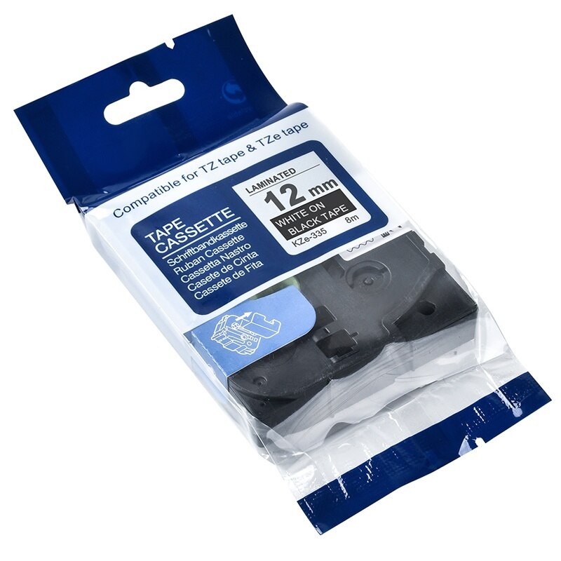 10Pcs White on black 12mm Tze335 Compatible Brothe... – Vicedeal