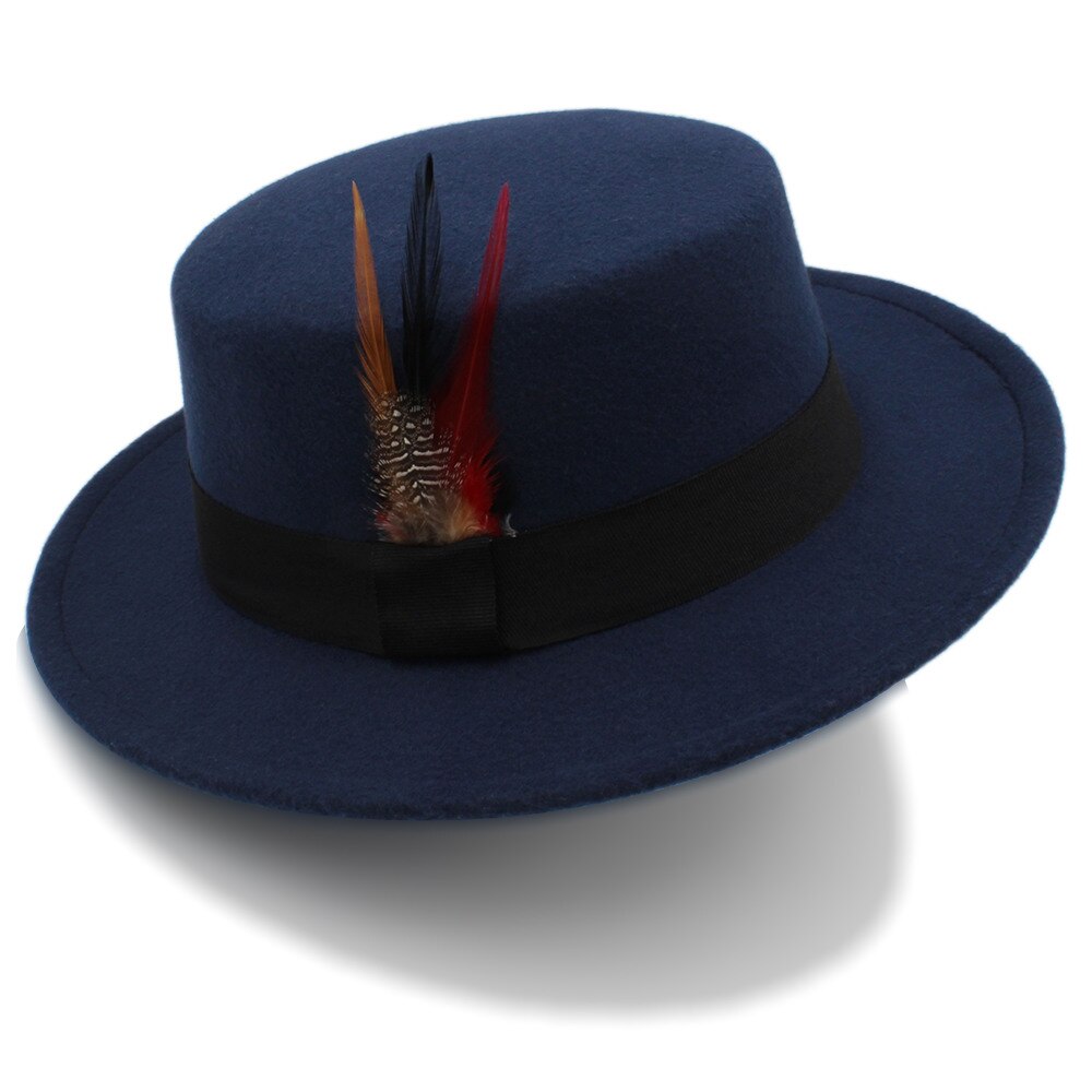 Winter Herfst Platte Homburg Mannen Fedora Hoed vo... – Grandado