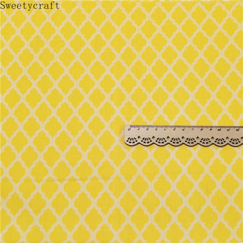 Tela de sarga 100% algodón con estampado de rejill... – Grandado