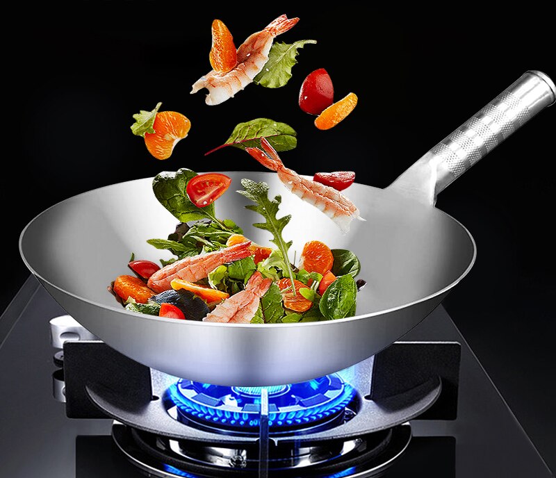Edelstahl Chinesische Handgemachte Wok Traditionel... – Vicedeal