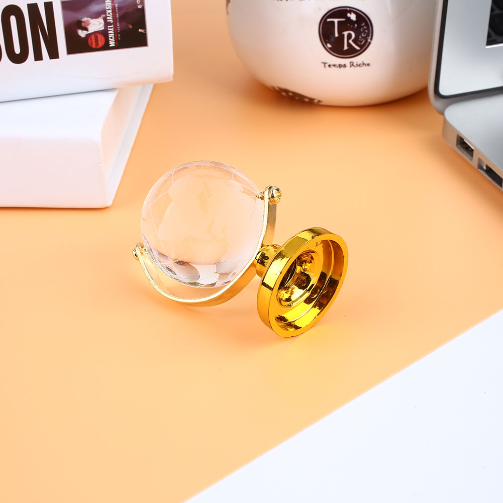 Crystal Globe Paperweight Stand Desktop Table Orna... – Vicedeal