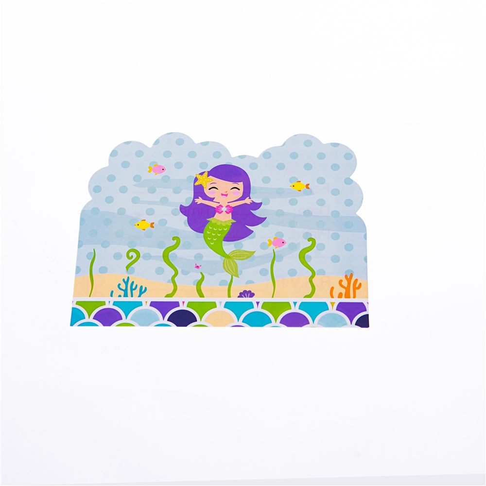 Mermaid theme invitation card mermaid print greeti... – Vicedeal