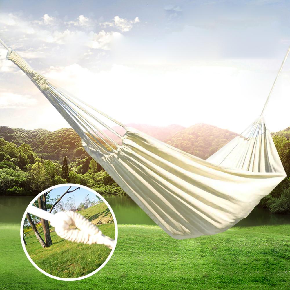 Hammock 2m solid color White canvas Fabric hammock... – Grandado