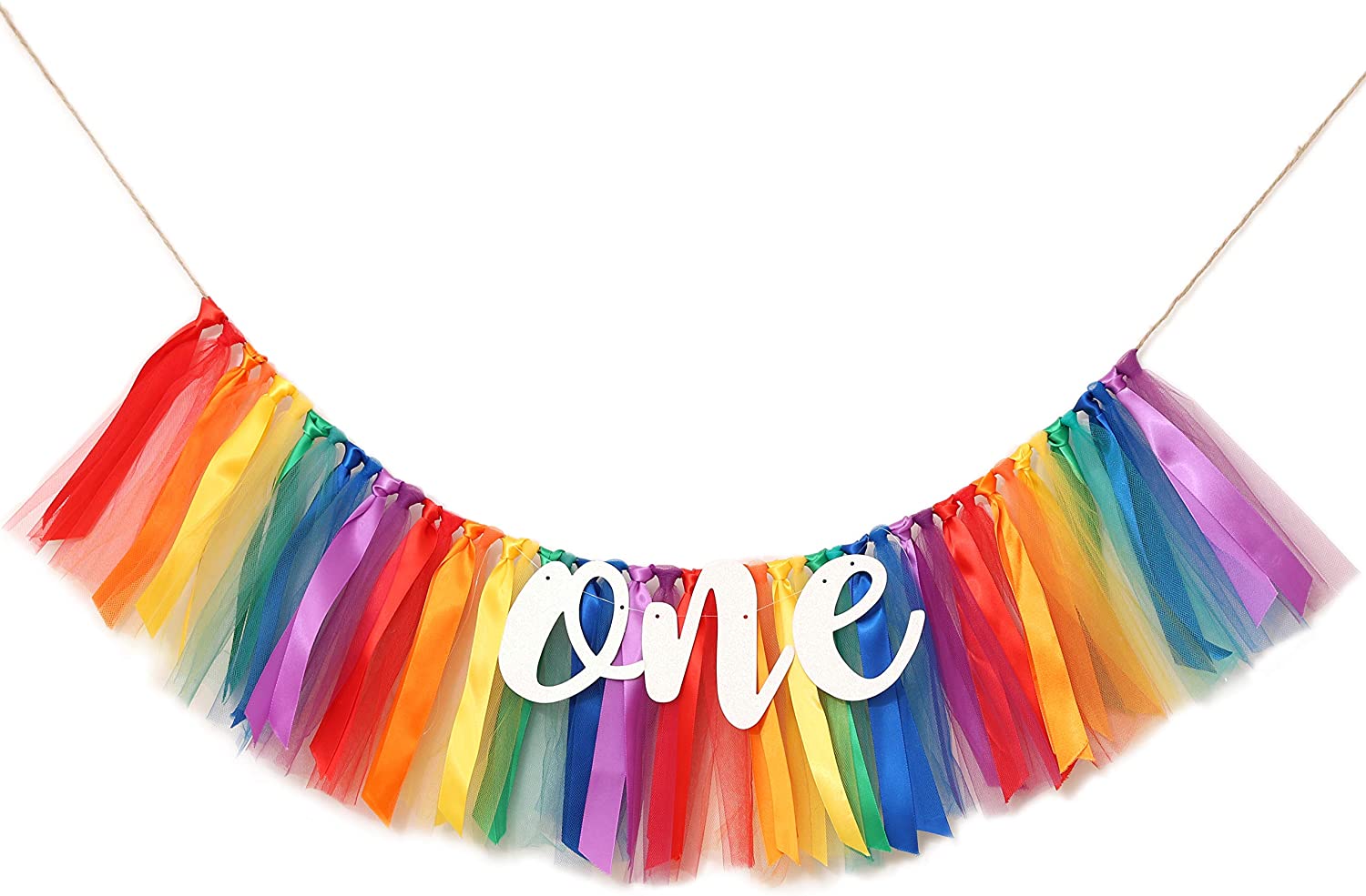 Rainbow Theme High Chair Banner First Party Banner... – Grandado