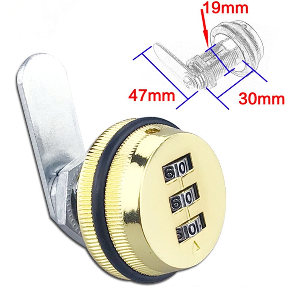 Combination Cabinet Lock 3-digit Password Key Less... – Grandado