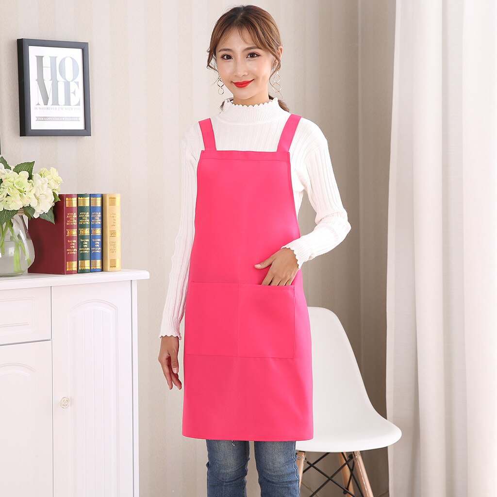 Pure Color Cooking Kitchen Apron For Woman Men Che... – Vicedeal