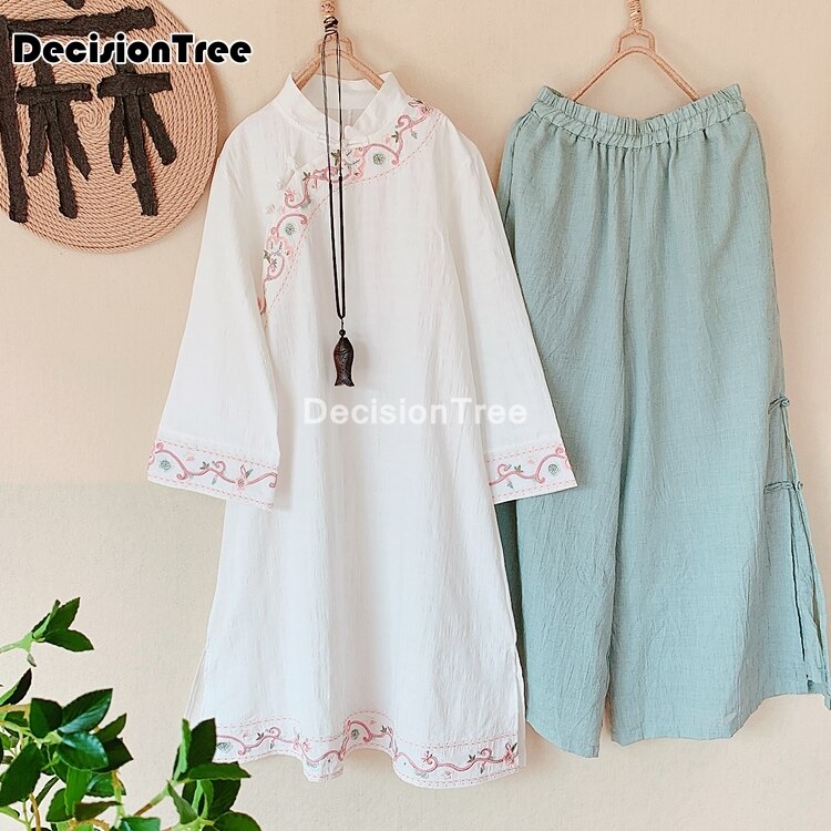 Chinese Dress linen cotton qipao chinese tradition... – Vicedeal