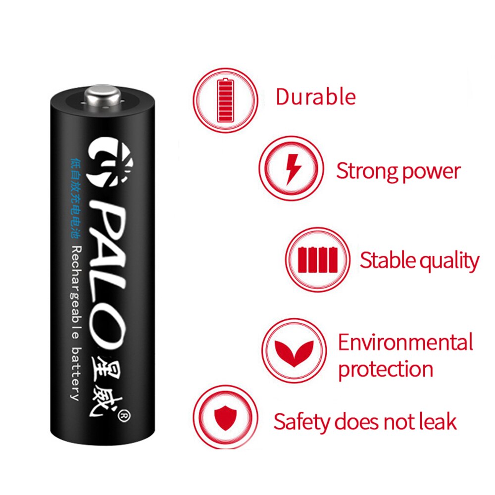 2-20 piece 1.2V ni-mh 2A AA rechargeable battery 1... – Grandado