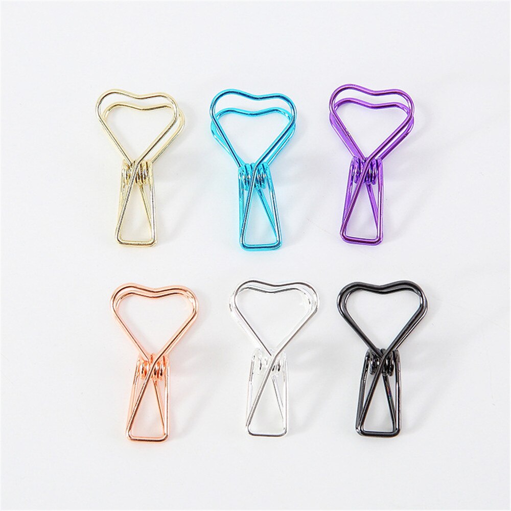6pcs/lot Cartoon Hollow Out Metal Clips Binder Cli... – Vicedeal