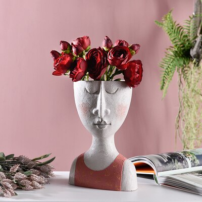 Art Portrait Head Flower Pot Family Planter Vase S... – Grandado