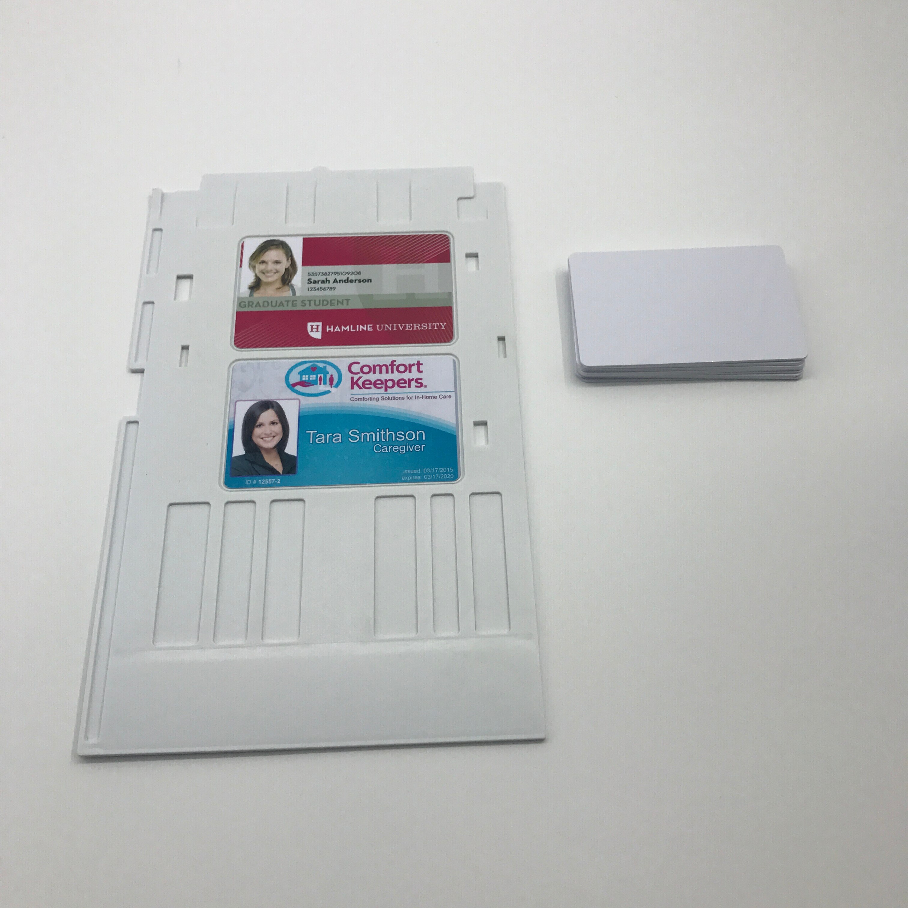 10pcs White PVC ID Card Tray Plastic Card Printing... – Grandado