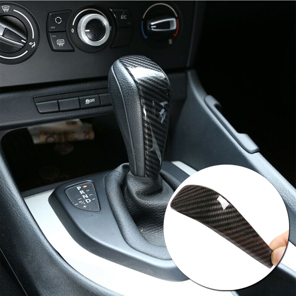 Kolfiber stil växelvred trim lock för bmw 3 serie ... – Grandado