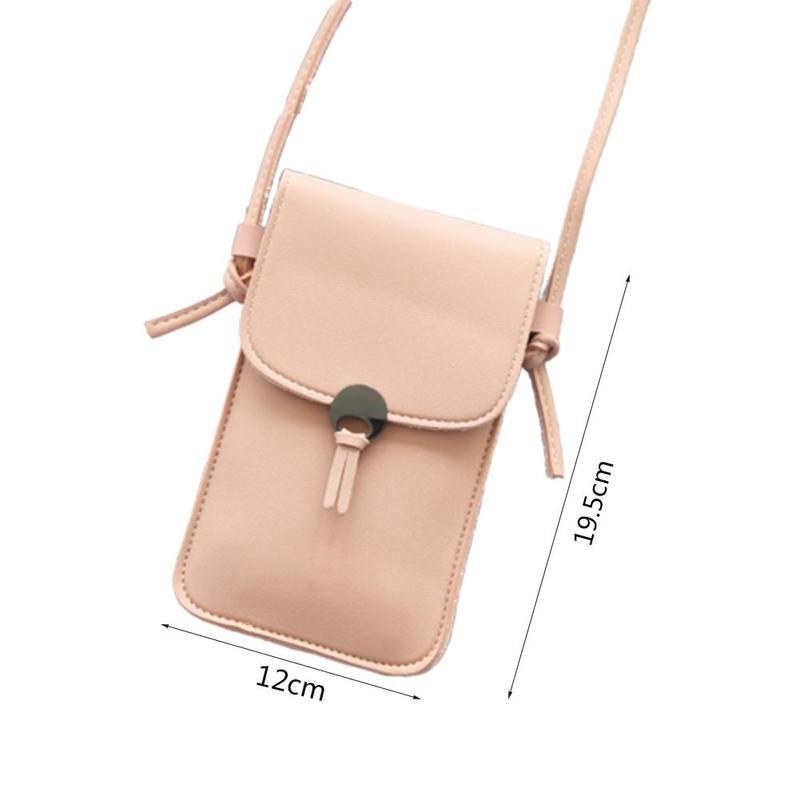 Pu Lederen Telefoon Tas Met Clear Touch Screen Nek... – Grandado
