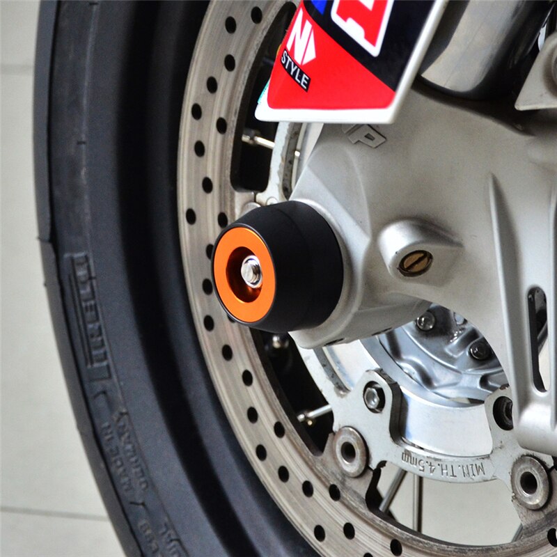 CNC Front Rear Wheel Axle Fork Crash Sliders Guard... – Grandado