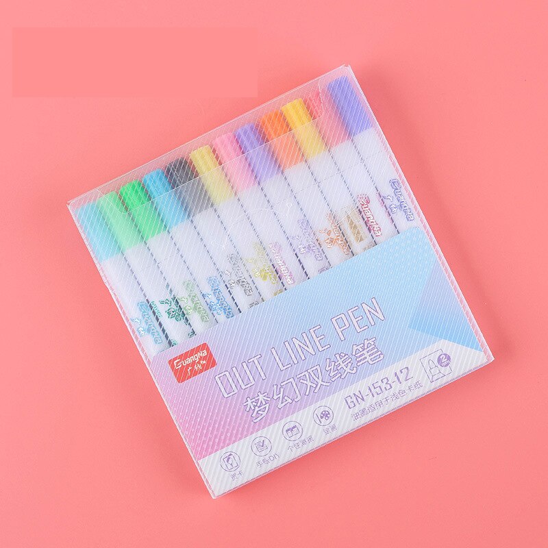 12 pieces/box Dream color double pen fluorescent m... – Grandado