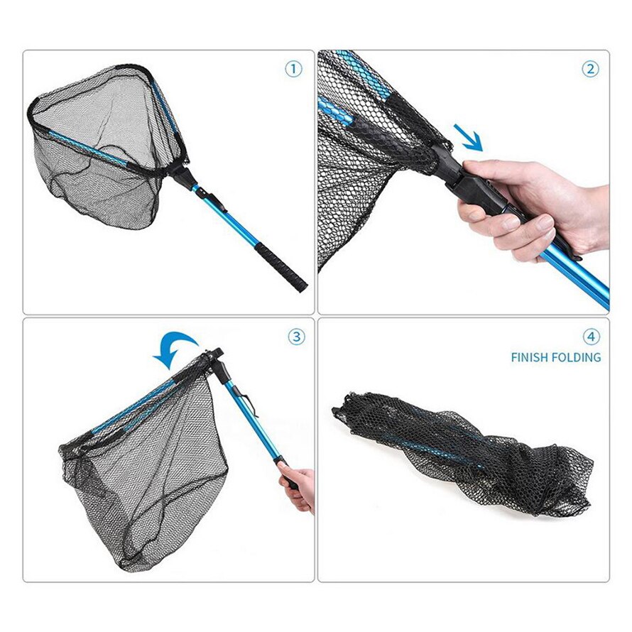 LEO – filet de pêche télescopique en acier inoxyda... – Grandado
