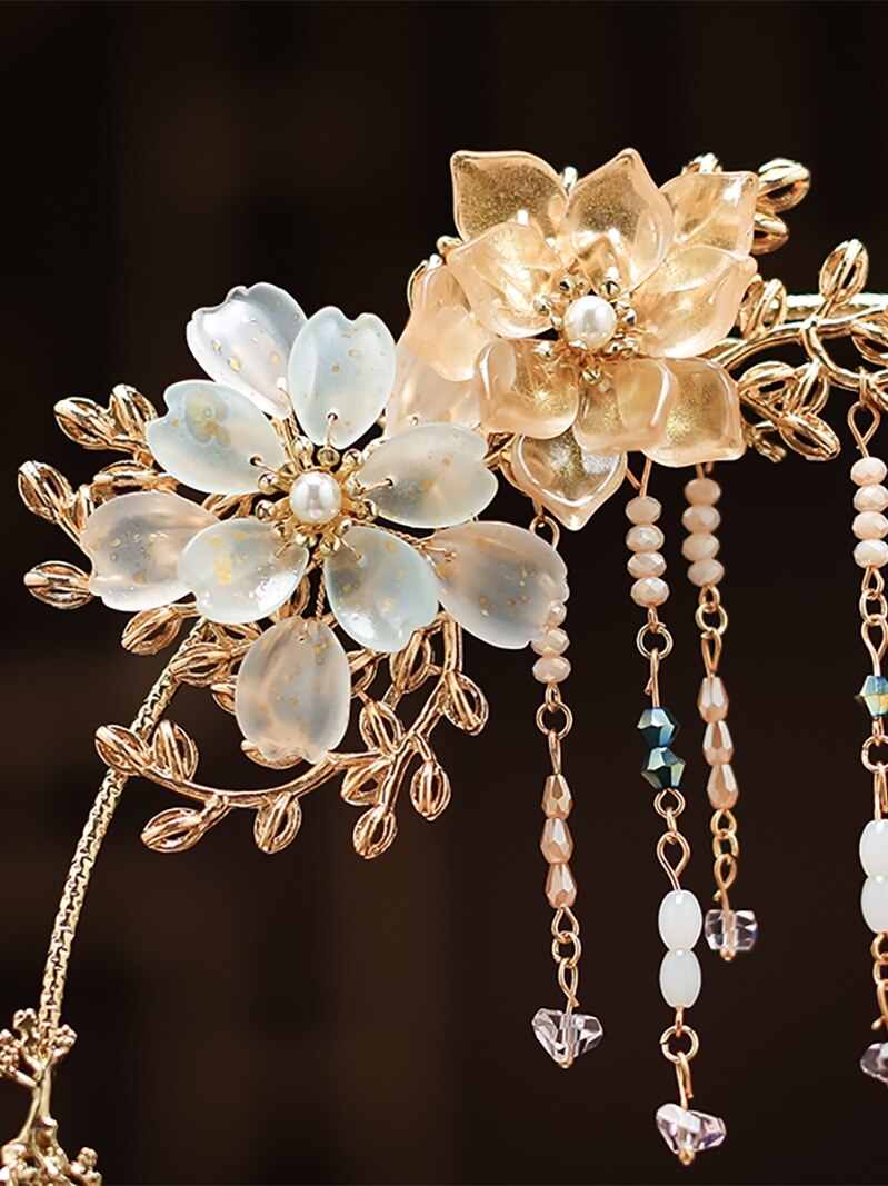 JaneVini Luxury Hollow Blue Flowers Bridal Fan Chi... – Grandado