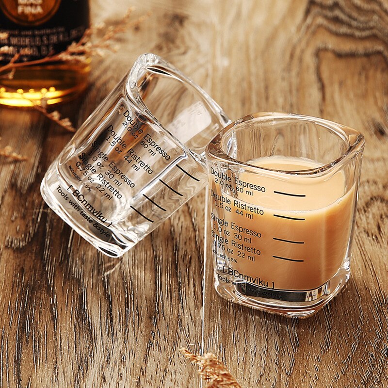 2pcs Square Thickened Glass Jigger Ounce Cup 60ml ... – Grandado