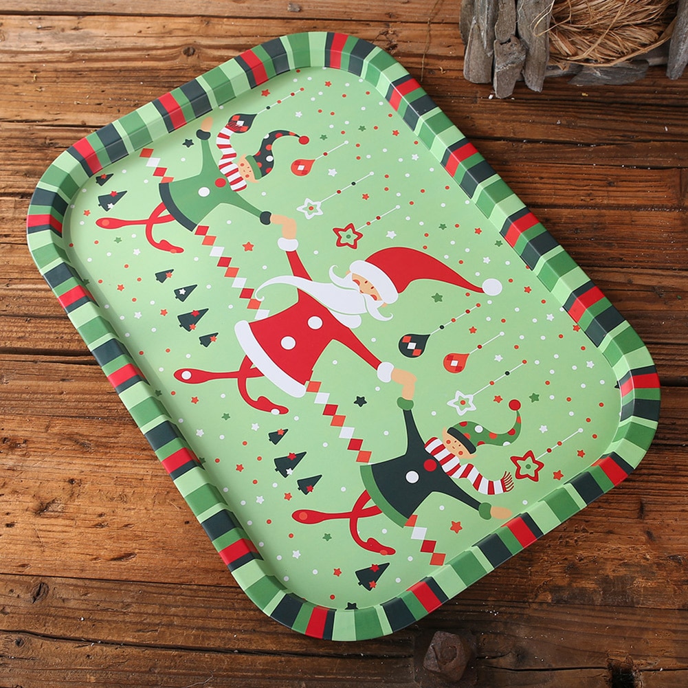 Iron Storage Trays Christmas Santa Claus Elf Snowf... – Grandado
