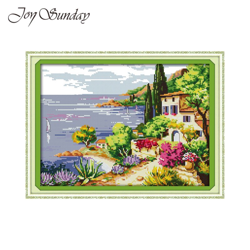 Counted Cross Stitch Scenic Patterns Seaside Lands... – Grandado
