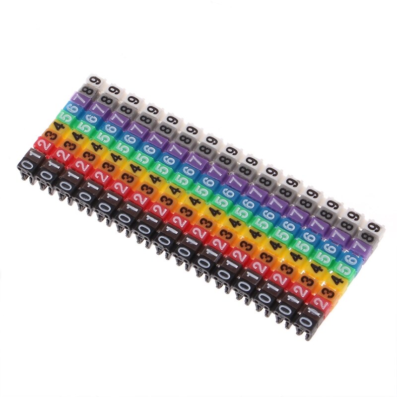 150 Pcs Cable Markers Colourful C-Type Marker Numb... – Grandado
