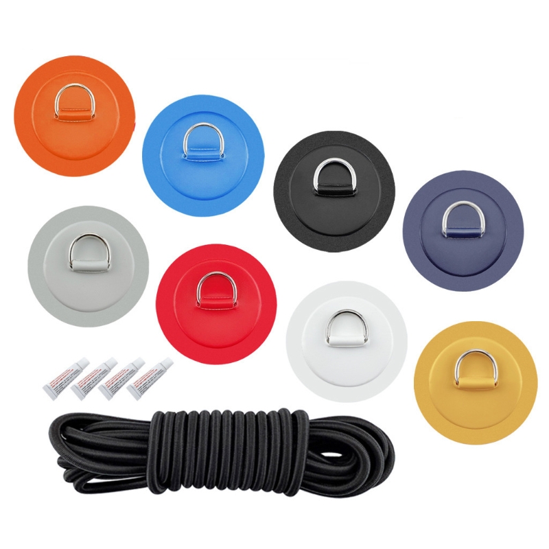 RXBC 4pcs D-Ring PVC Patch with Glue and Bungee fo... – Grandado