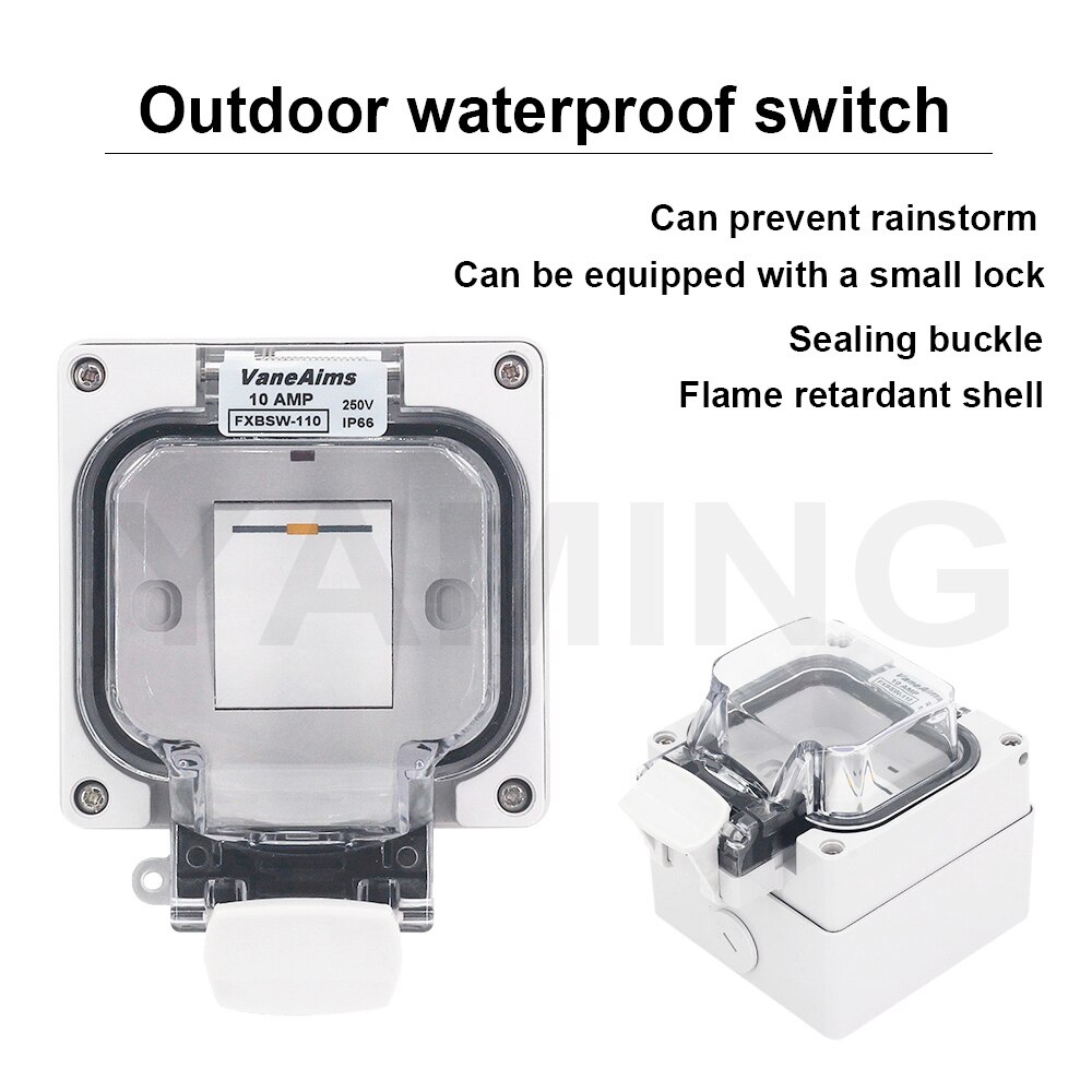 Outdoor Waterproof Wall Switch Type 86 Outdoor Con... – Vicedeal