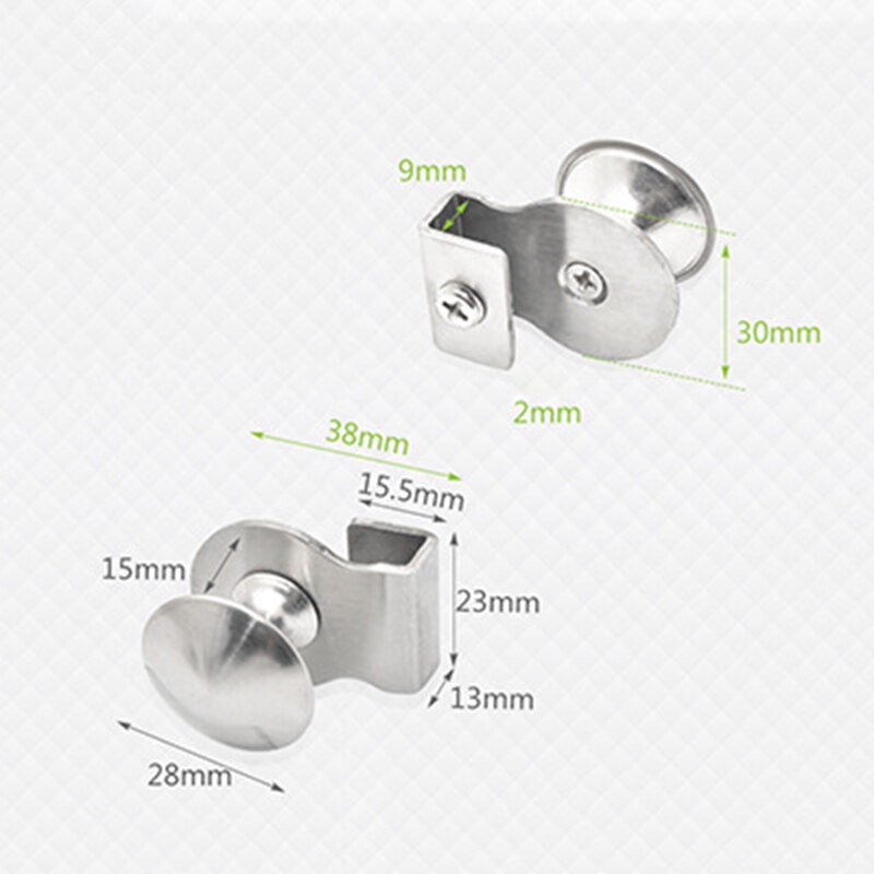 2pcs Glass Pivot Clamp Clip Door Display Cabinet S... – Grandado