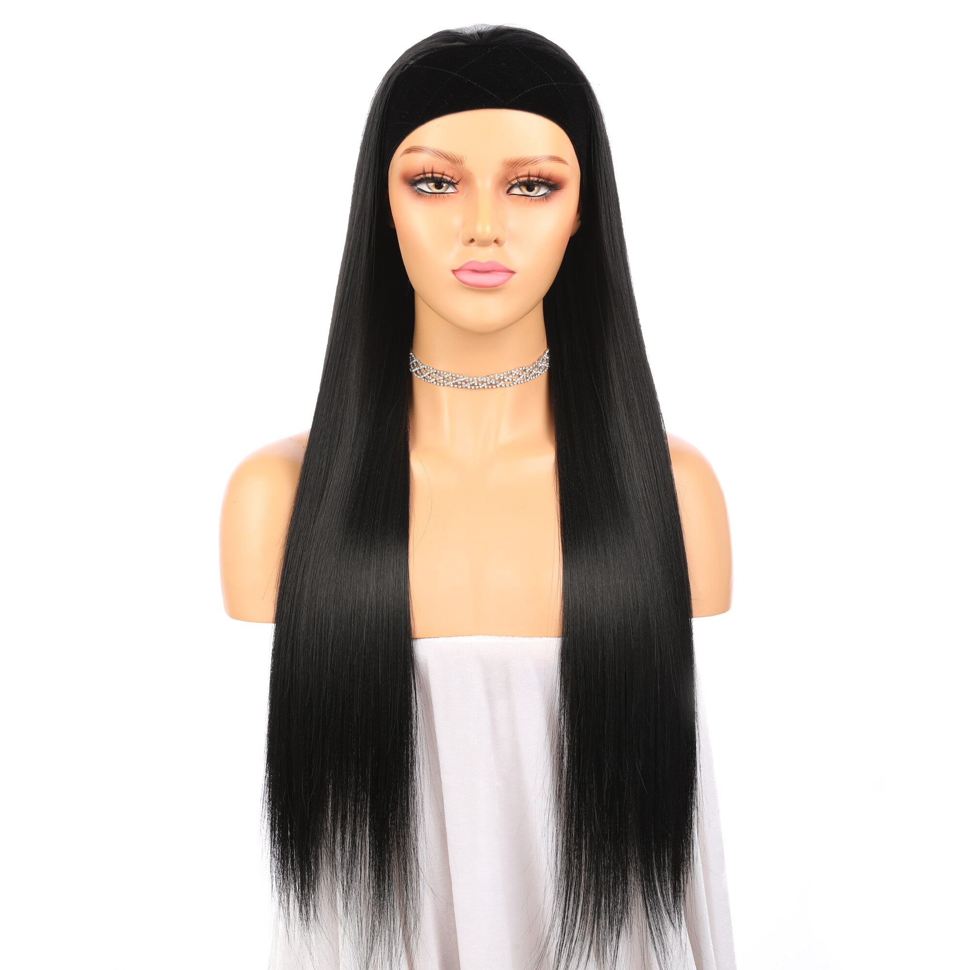 28inch Silky Straight Wig Headband Wig Mixed Yaki ... – Grandado