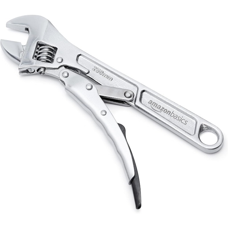 10" Locking Adjustable Wrench, Non-Slip Grip & Ver... – Grandado