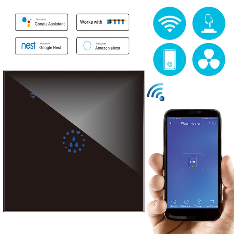 UK/EU Wifi Boiler Switch Smart Touch Panel Remote ... – Grandado