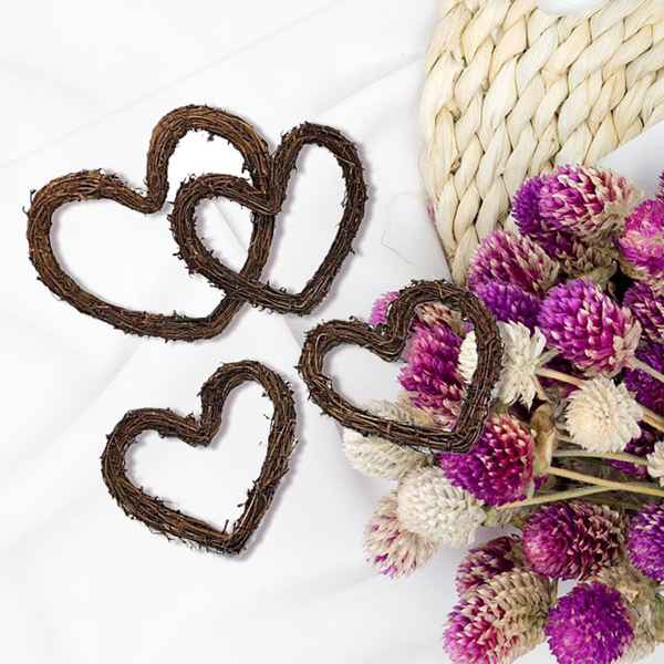 4-12 Inch Rattan Diy Natural Twig Heart Shaped Gar... – Grandado