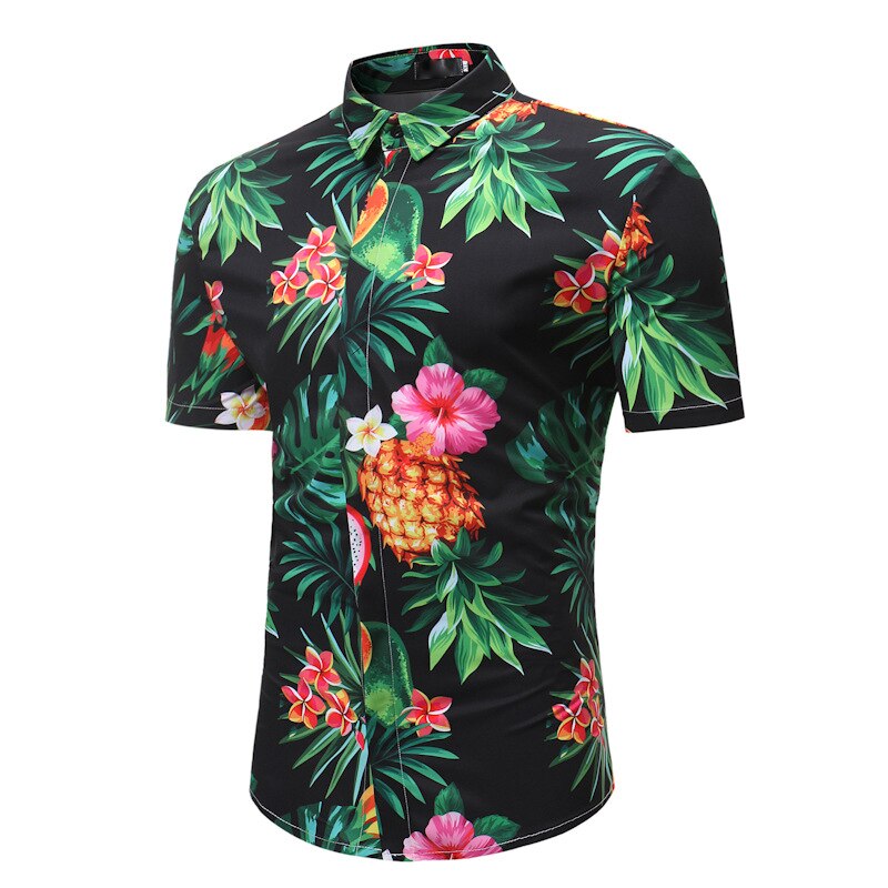 Heren Hawaiiaanse Shirt Mannelijke Toevallige Cami... – Vicedeal