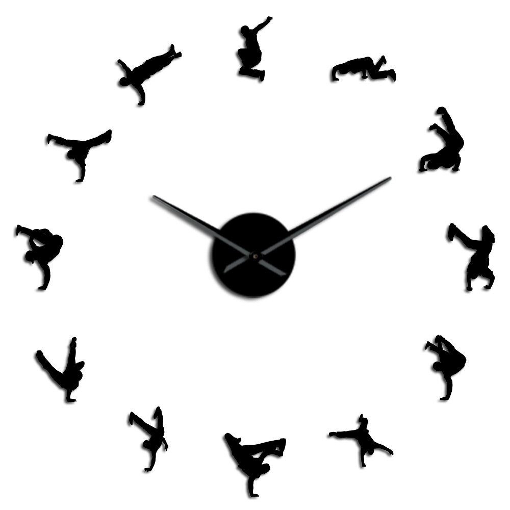 Breakdancing Modern Giant Wall Clock Hip Hop Home ... – Grandado