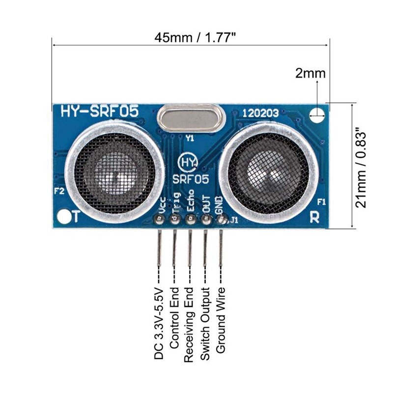 50PCS HY-SRF05 SRF05 5Pin Ultrasonic Distance Sens... – Vicedeal