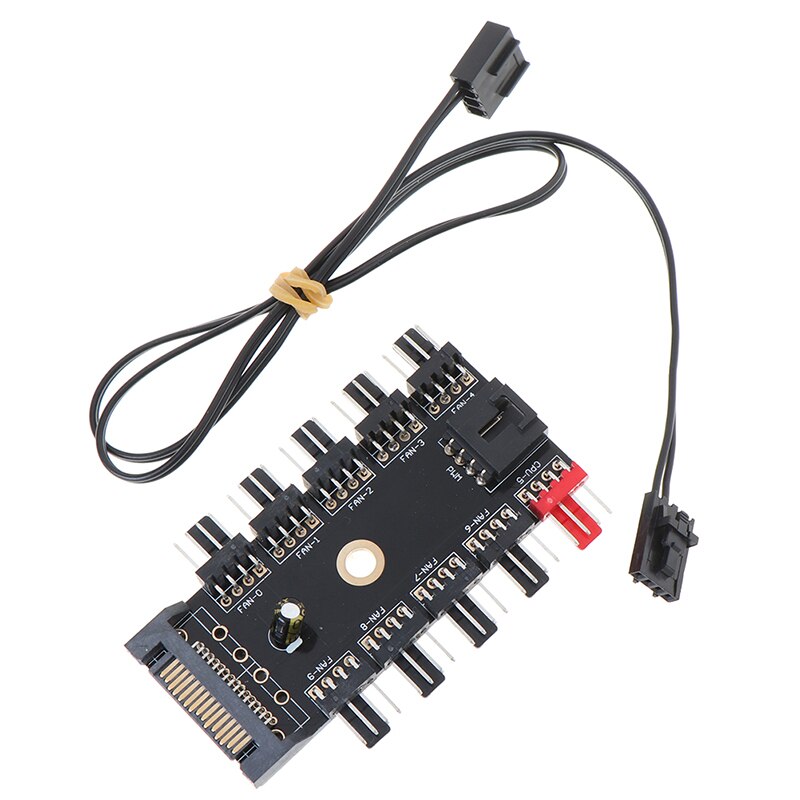 1pc 12V 10Way 4pin fan hub speed control regulator... – Vicedeal